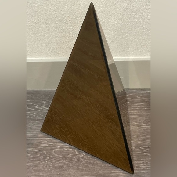 Accents | Bronze Mirror Triangle Pyramid Decoration | Poshmark